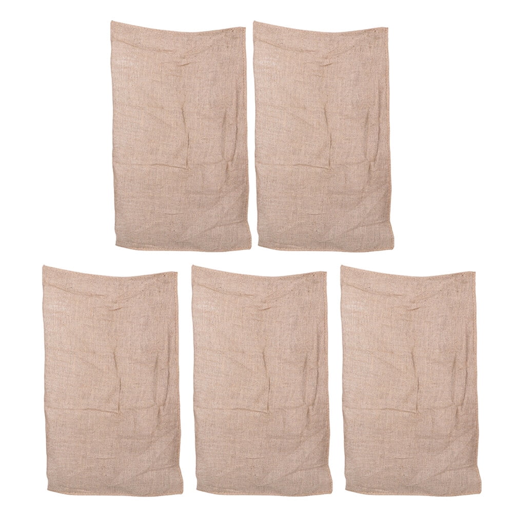MEIBUTYUP Jute Storage Pouch Beige 5Pcs 23.6x15.7in - Walmart.com