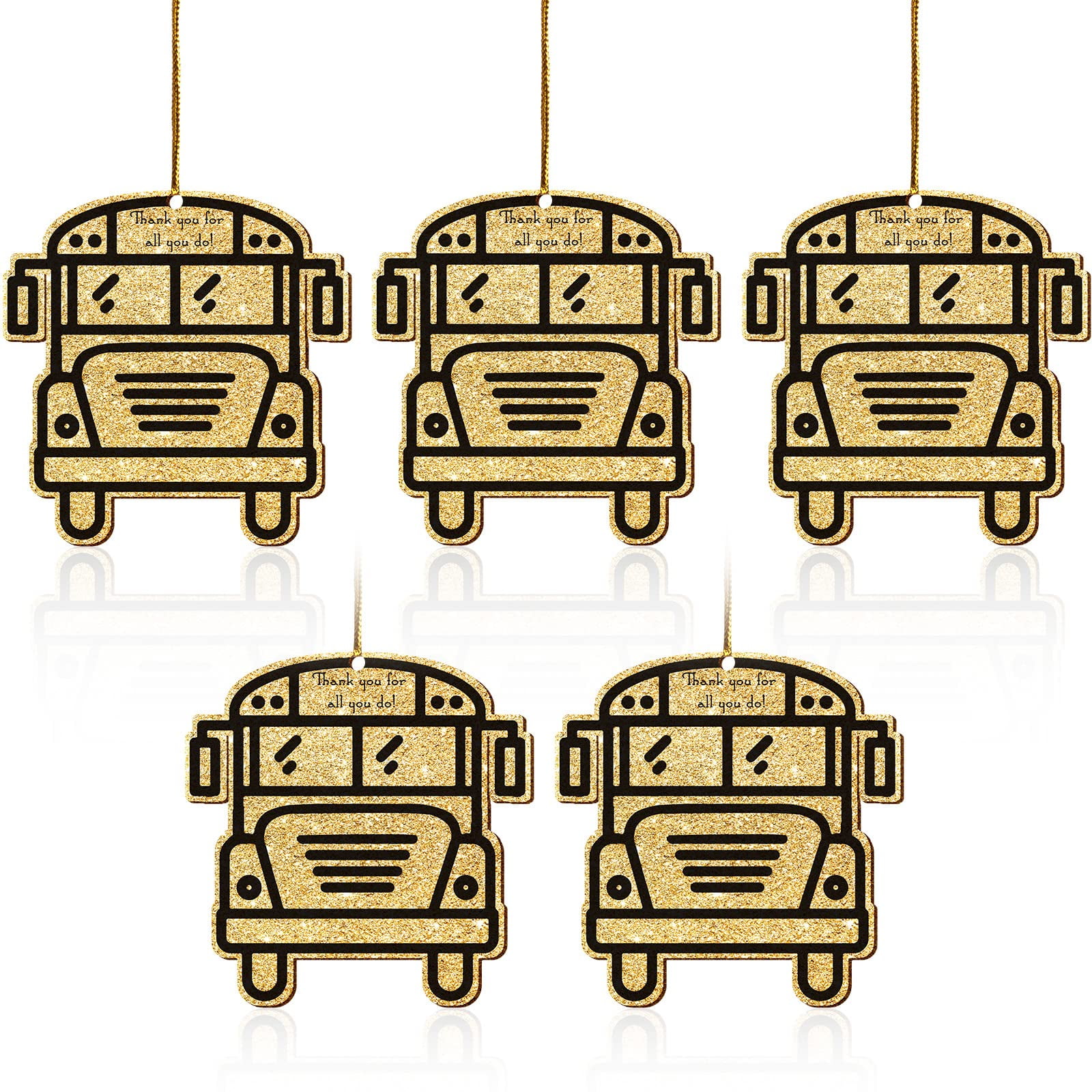 5 Pcs SchoolEGSC Bus Ornaments School Bus Driver Appreciation Gifts ...