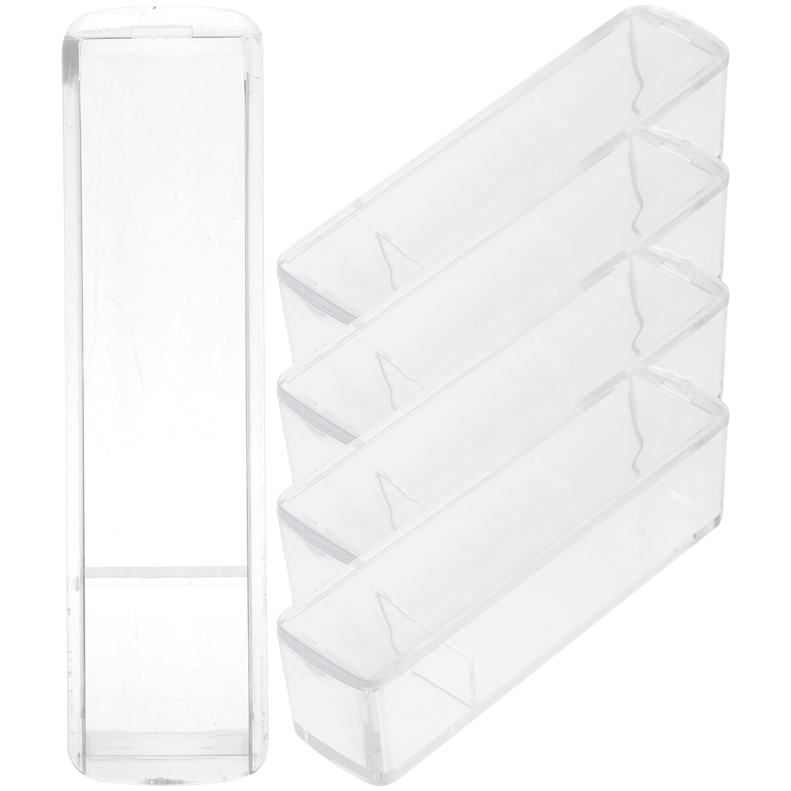 5 Pcs Seal Storage Box Bins Container Plastic Stand Slide Out Financial ...