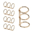 5 Pcs/Set 3 Rings Binder Clips Book Rings Metal Loose Leaf Binder Rings ...
