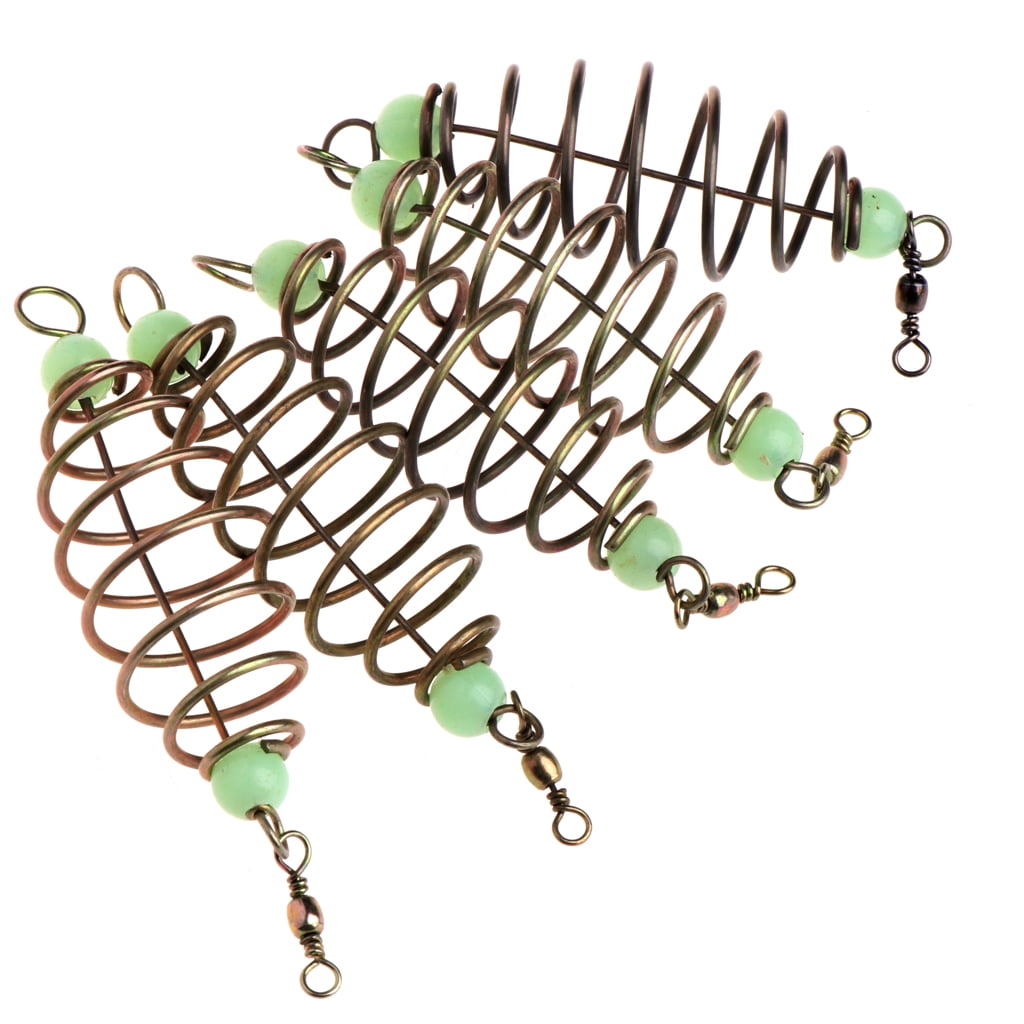 5 Pcs/Set Fishing Bait Spring Lure Inline Hanging Tackle Stainless ...