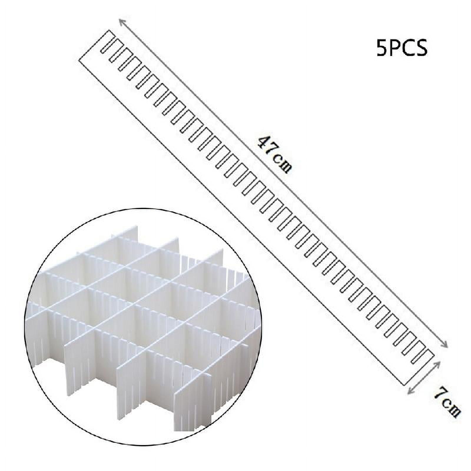 5 Pcs/Set Plastic DIY Grid Drawer Divider Suitable for help Tidy ...