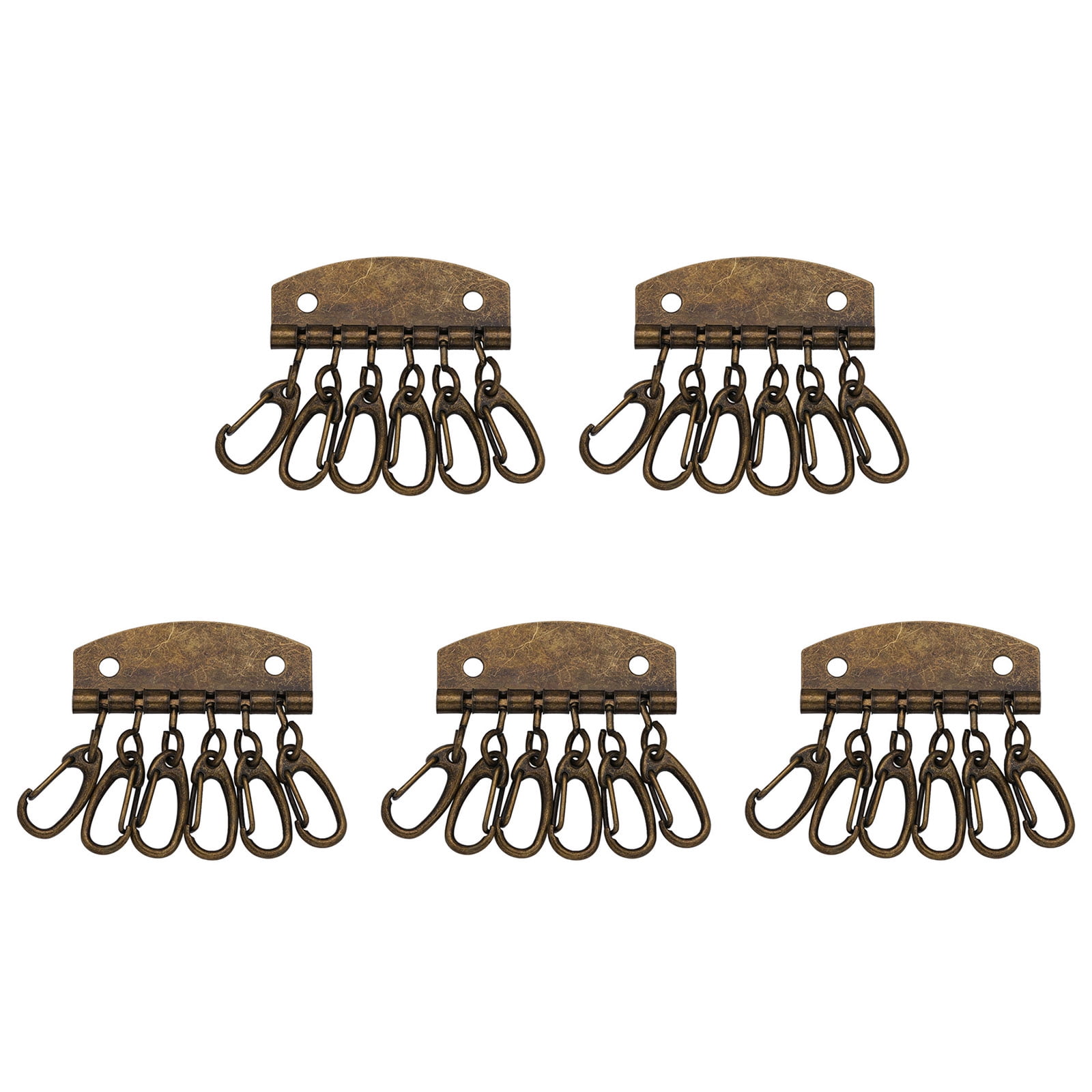 5 Pcs/Set Practical Keychains Metal Key Holders Key Row Keyring ...