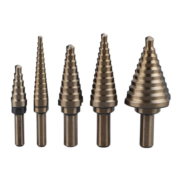 5 Pcs Set Step Drill Bit 3/16 to 1?3/8 Inch Carbide Drill Cone Bits for ...