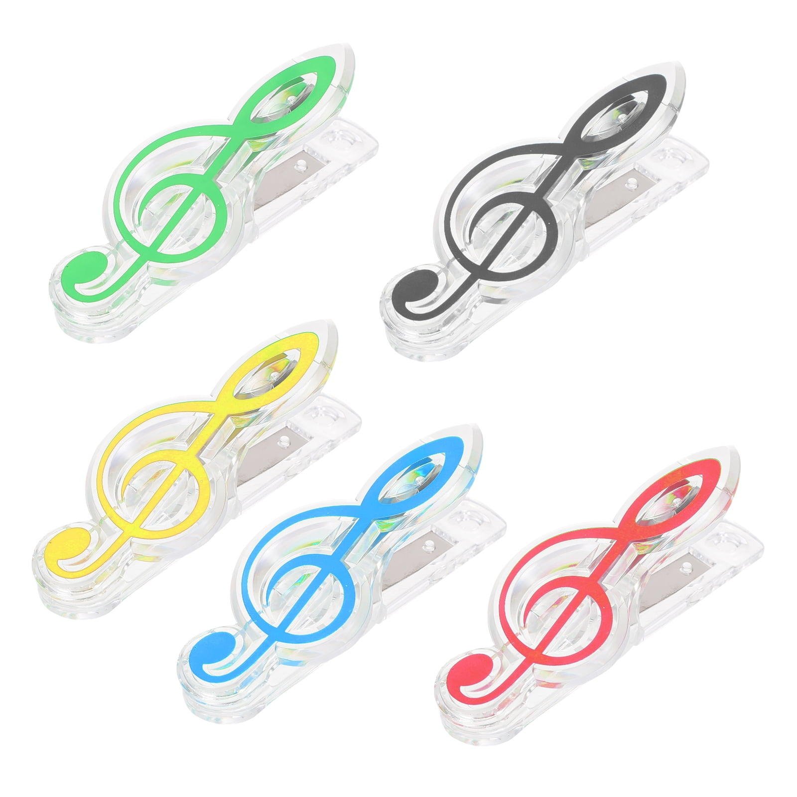 5 Pcs Sheet Music Clef Clip Plastic Memo Clips Music Sheet Holders ...