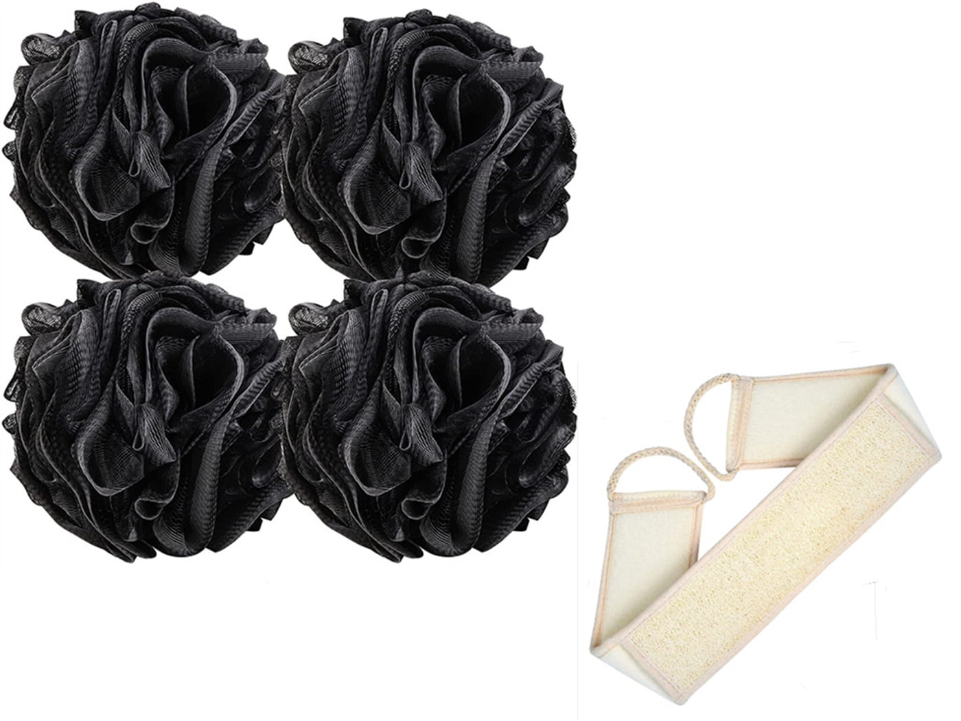 5 Pcs Shower Puff Bath Sponge -Soft Shower Loofah for Cleaning ...