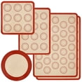 5 Pcs Silicone Baking Mat 4 Sizes Reusable Silicone Mat Non-Stick Food ...