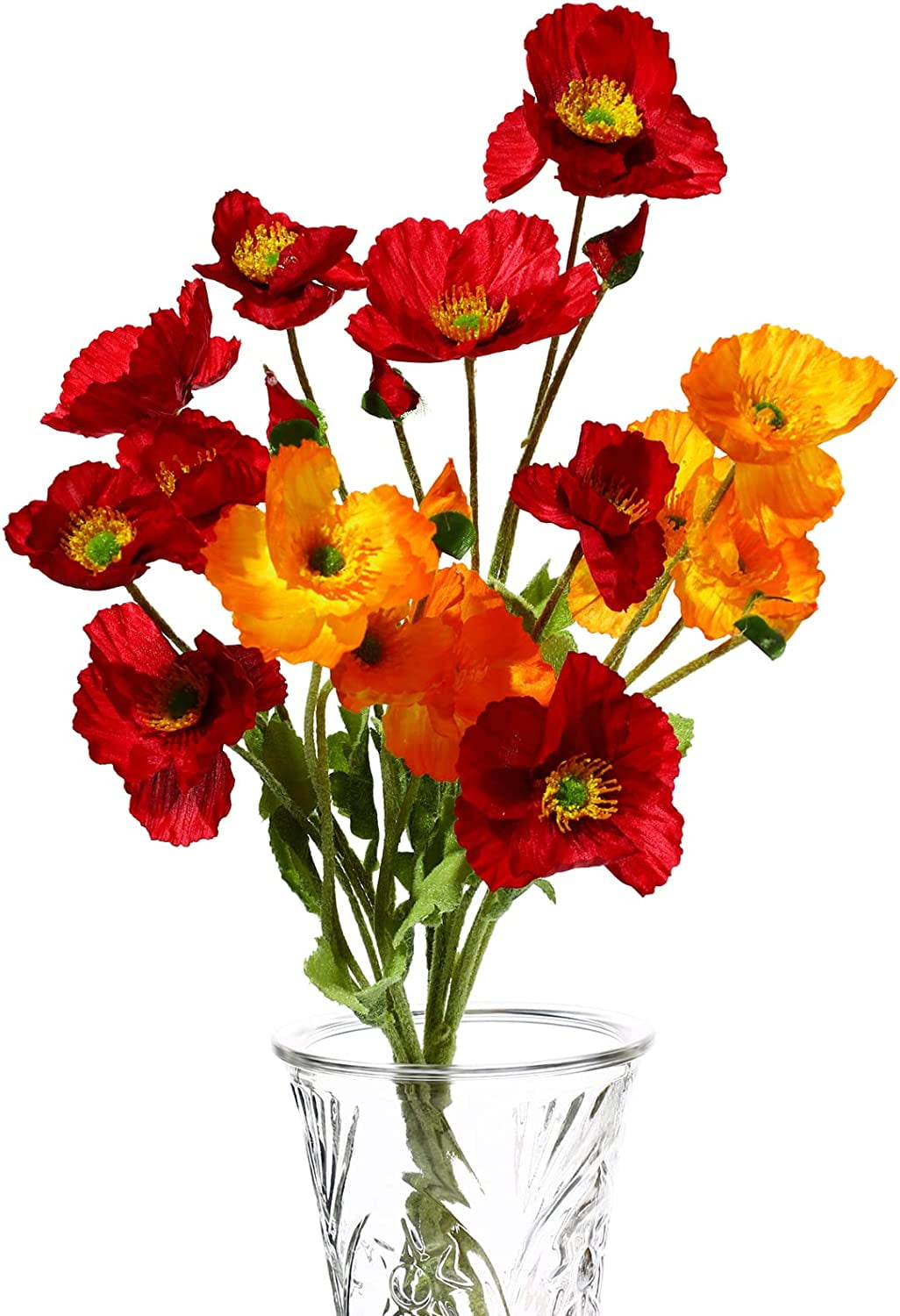 5 Pcs Silk Artificial Corn Poppy Flowers Faux Silk Spring Flowers Real ...