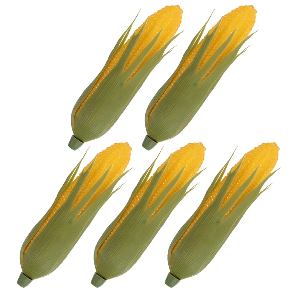 5 Pcs Simulation Corn Models Realistic Vegetable Decor Fake Vegetables ...