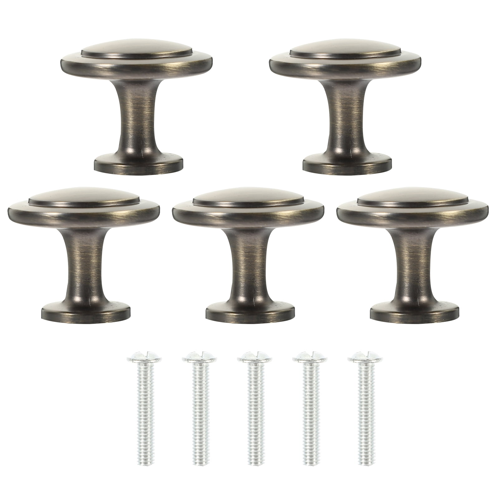 5 Pcs Single Hole Handle Metal Cabinet Pulls Replacement Furniture Door Knob Drawer ...