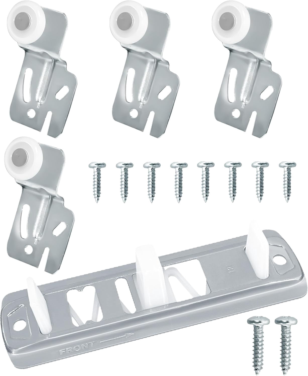 5 Pcs Sliding Closet Door Roller Kit, Closet Wheel with Slide Track ...