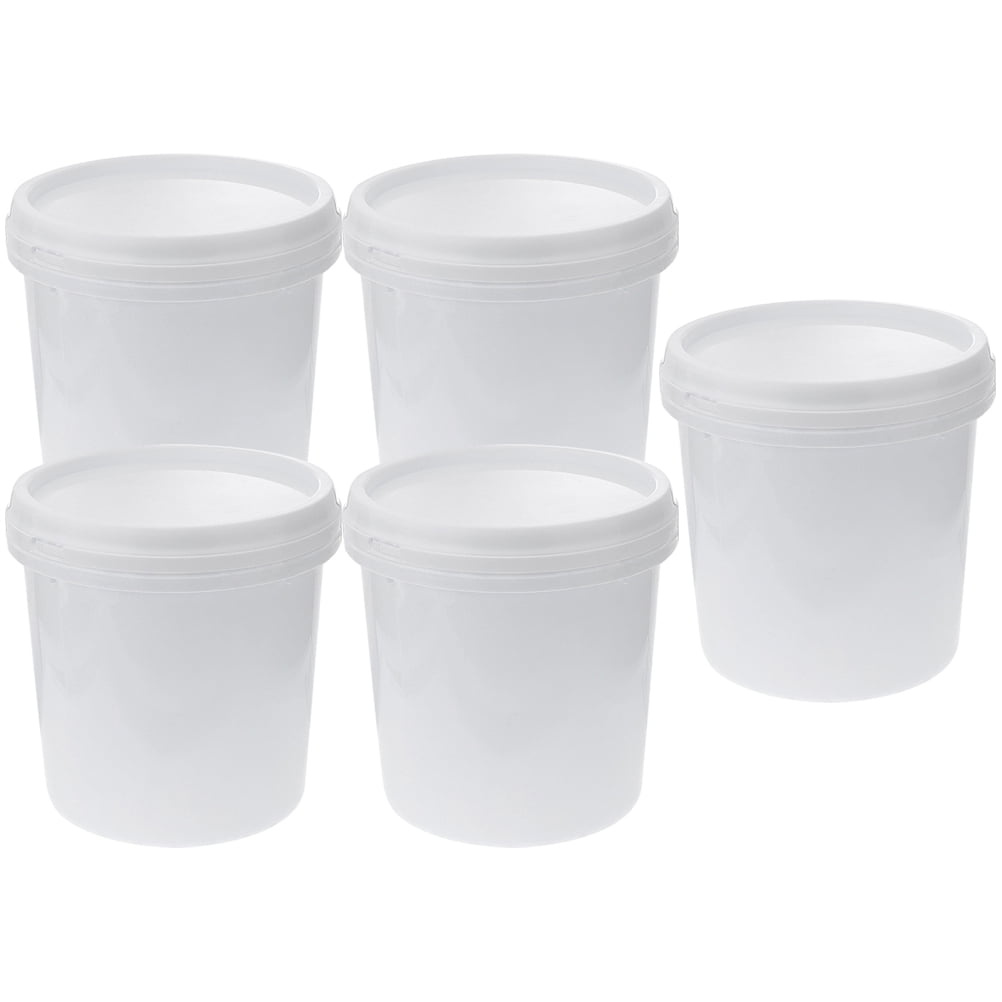 Raindrops White Plastic Sealed Storage Buckets Multipurpose Use 5 ...