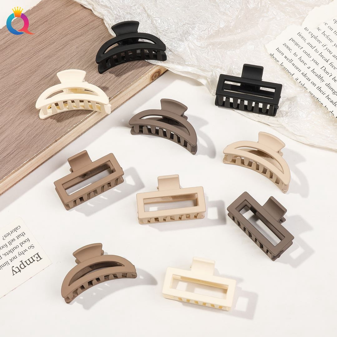 5 Pcs Small Flower Hair Claw Clips for Women Girls,Matte Rectange Jaw ...