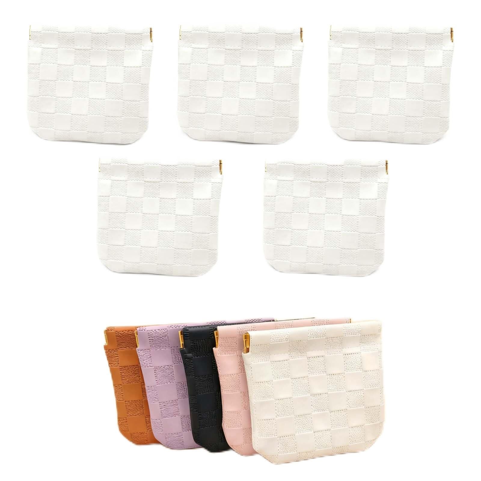 5 Pcs Small Makeup Bag Set, Portable Snap Closure Organizer Pouch ...