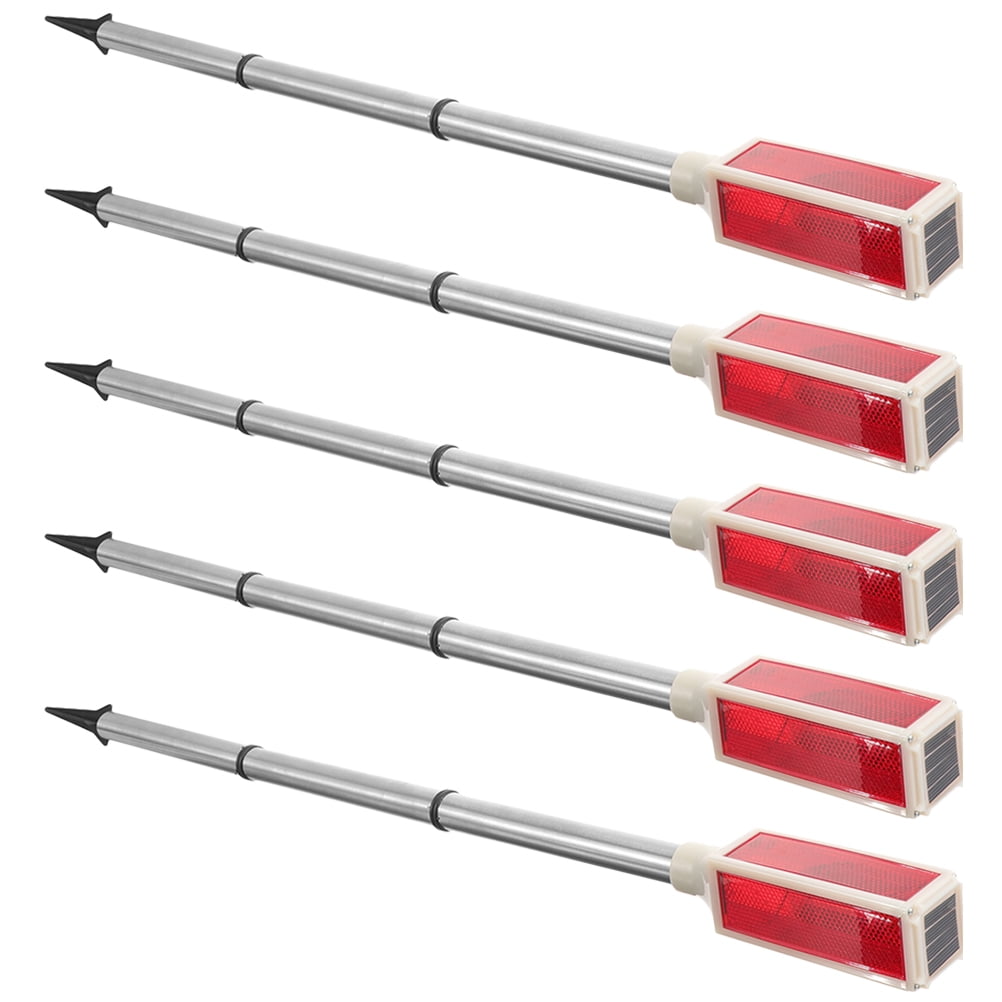 5 Pcs Solar Light For Warning Landscape Driveway Reflectors on Poles ...