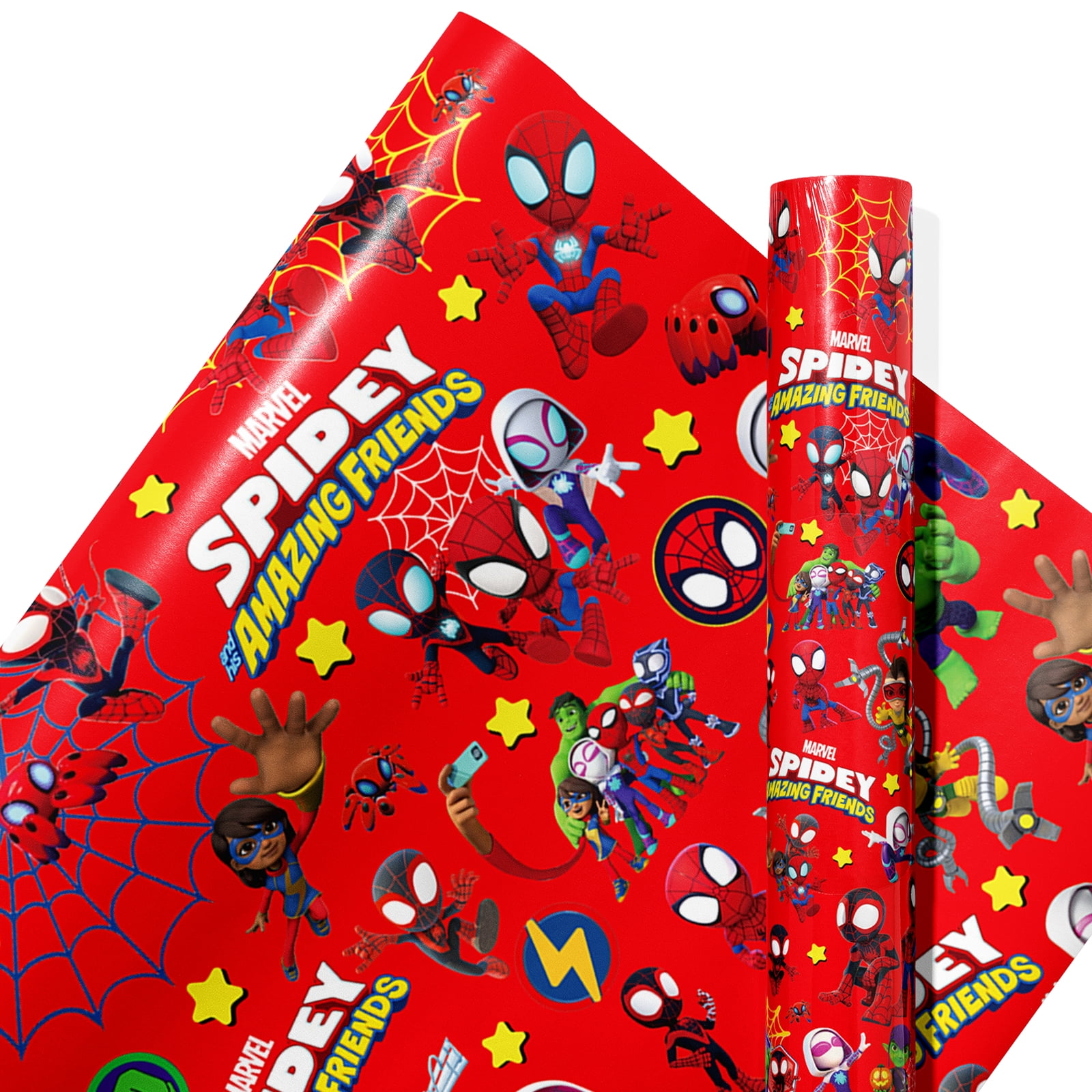 QICIG, Wrapping Paper, 30"x20" 5pk, Spidey and His Amazing Friends ...