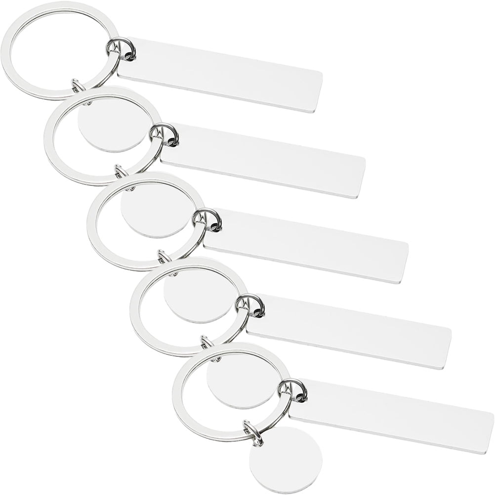 ifundom 5Pcs Metal Keychain Hanging Stainless Steel DIY Personalization ...