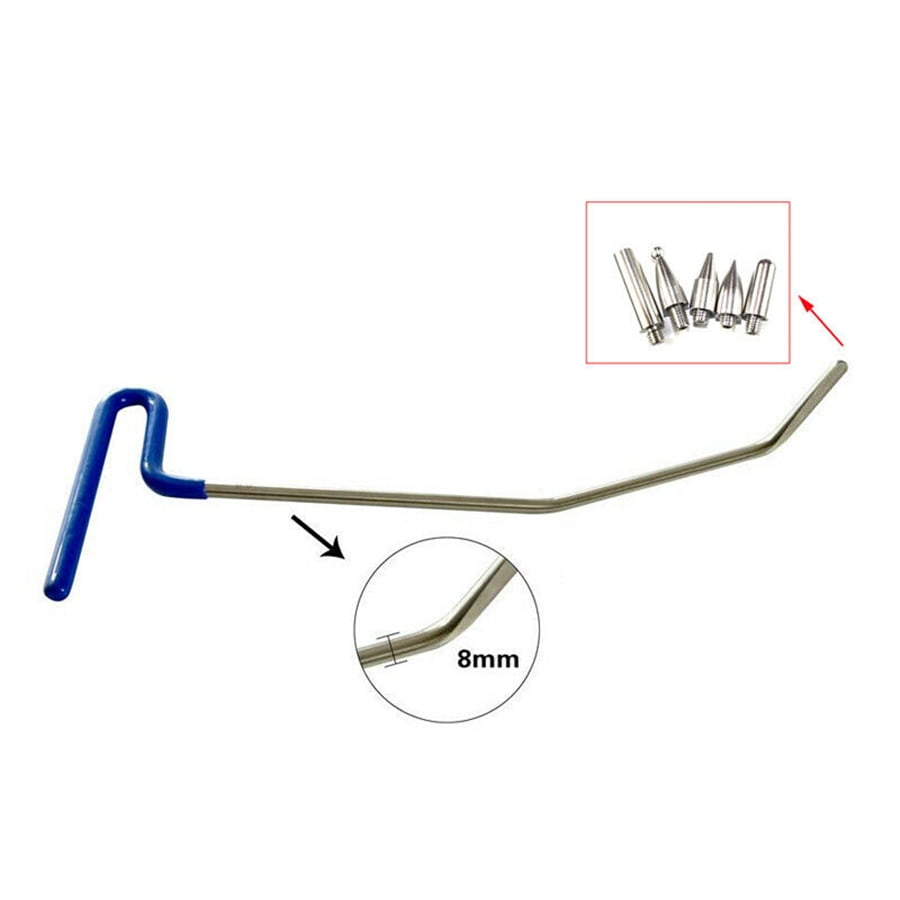 5 Pcs Steel Puller Push Rods Hook Replacement Head Dent Removal Repair ...