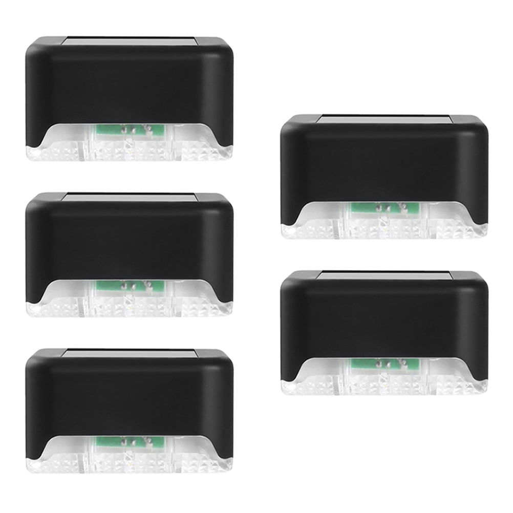 5 Pcs Step Light Waterproof LED Lights Yard Corridor Solar Deck Garden ...