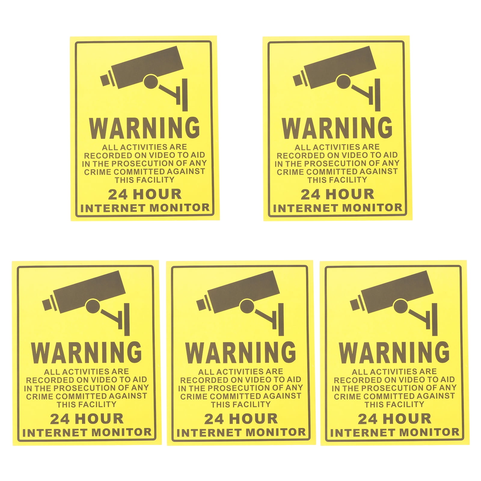 You Are Being Recorded Signs 4-Pack CCTV Warning Stickers - "CCTV In ...