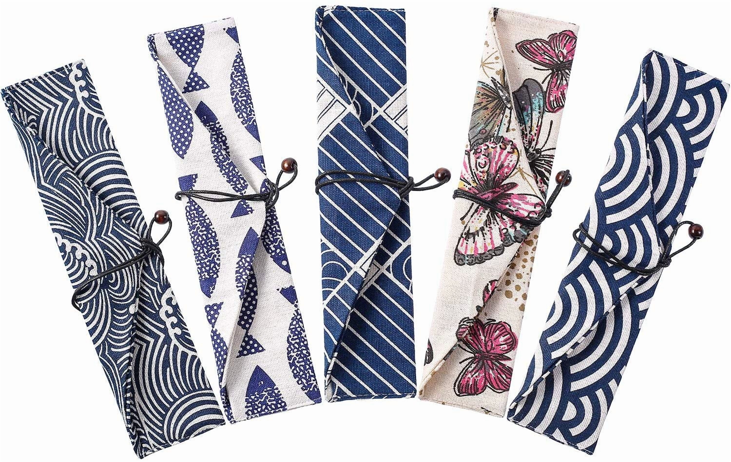 5 Pcs Straw Carrying Pouch Kit, Reusable Chopstick Case, Portable ...