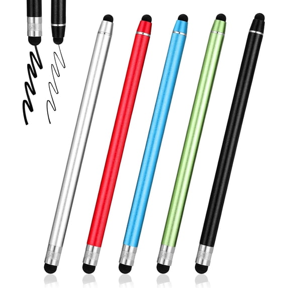 5 Pcs Stylus Pen for Touchscreen, 2-in-1 High Precision Stylus Pen with ...