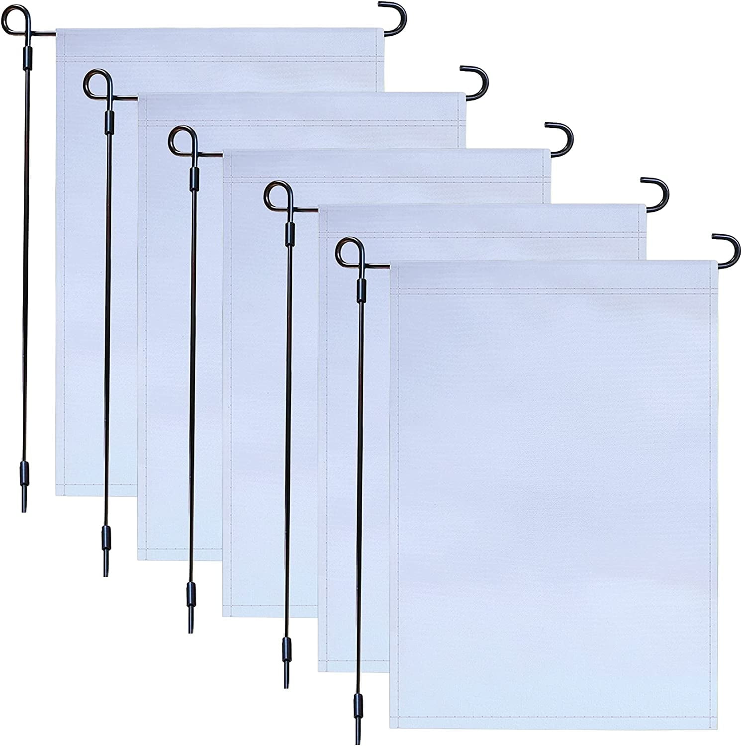 5 Pcs Sublimation Blank Garden Flags 100% Polyester 3 Layer Double ...