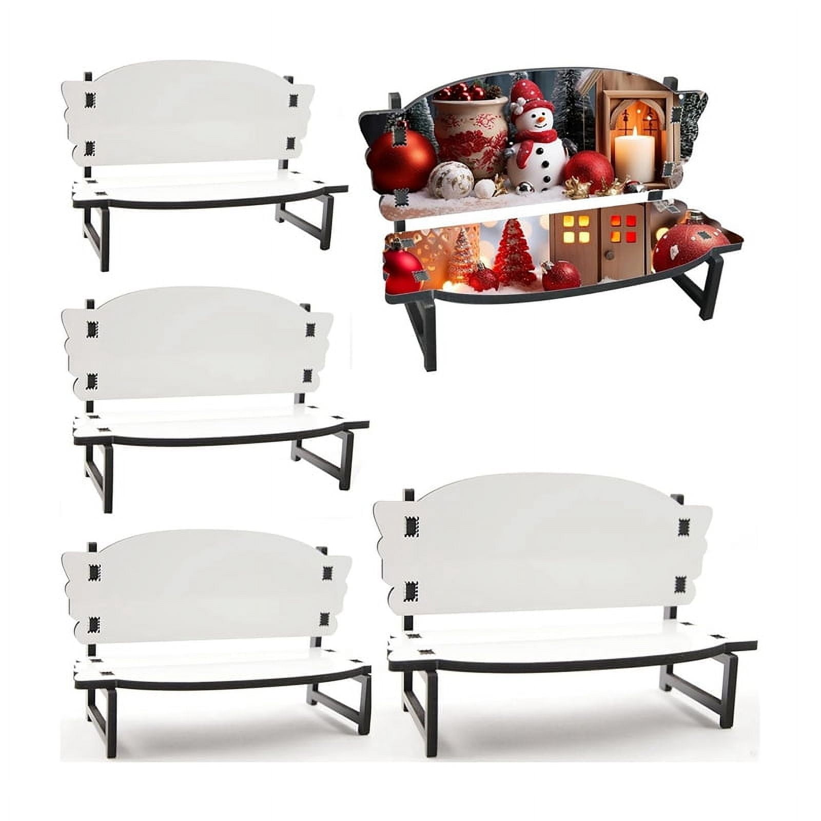 5 Pcs Sublimation Memorial Bench Blanks Ornament Chair Decor, Handmade ...