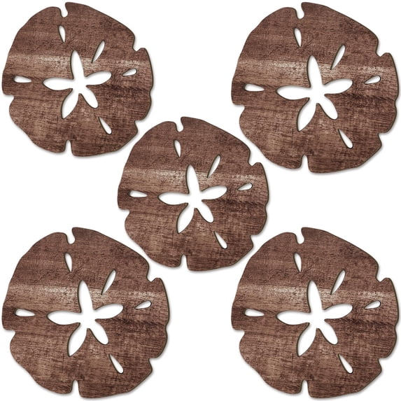 5 Pcs Summer Coastal Wall Decor Sand Dollar Wall Decor Beach Wall Art ...