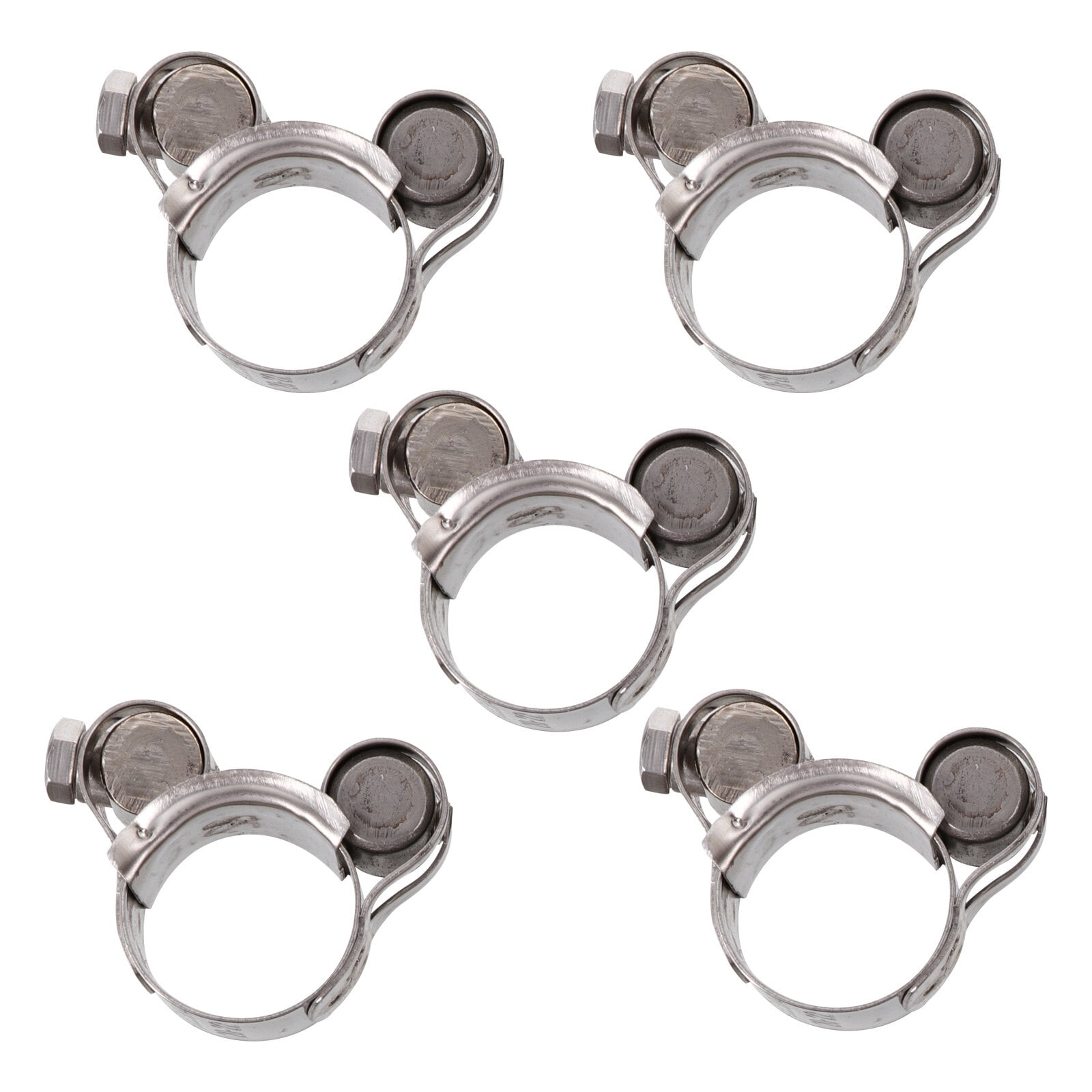 5 Pcs T-Bolt Hose Clamp Stainless Steel Adjustable Heavy Duty Pipe ...