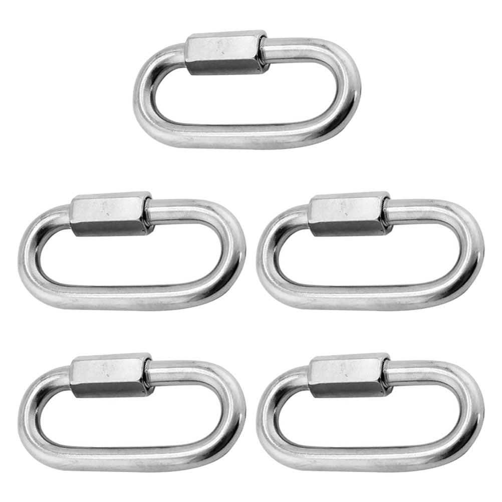LULULION 5Pcs Heavy Duty Stainless Steel Link Connectors Threaded Lock ...