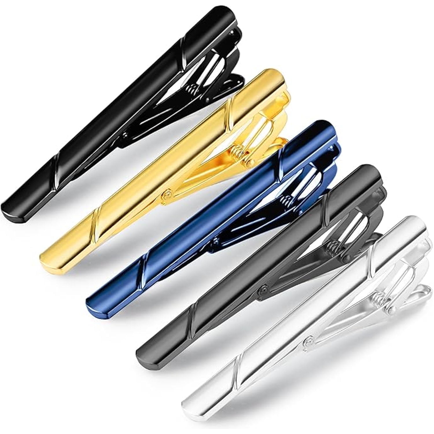 5 Pcs Tie Clips for Men, Tie Clip, Tie Pins for Men, Stainless Steel ...