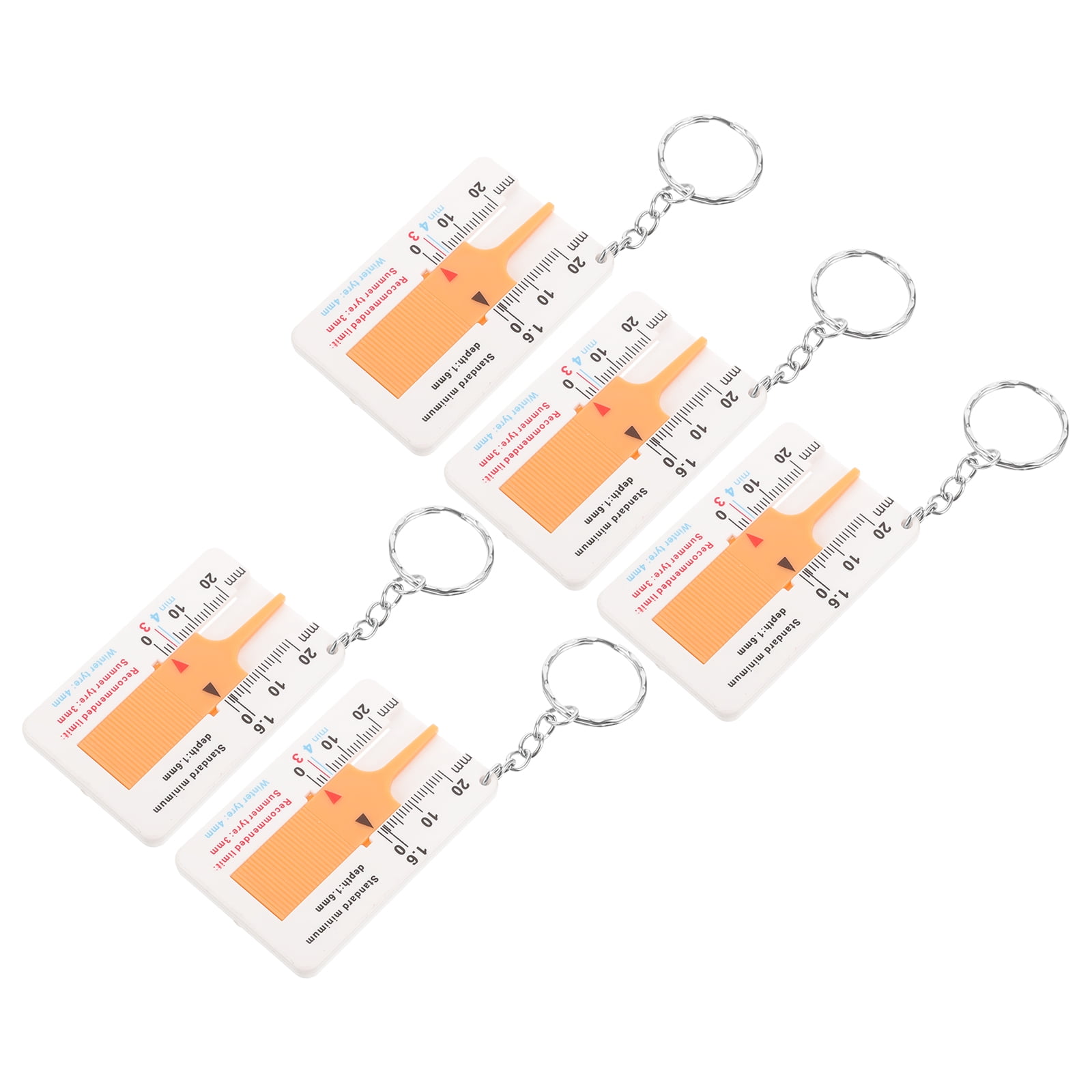 5pcs Tire Depth Gauge Thread Measuring Tool for Car Tread Meter ...