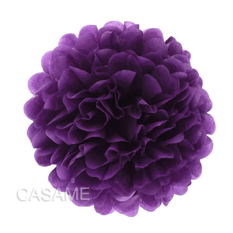 5 Pcs Tissue Paper Pompoms Flower Garland Wedding Decoration DIY Paper ...