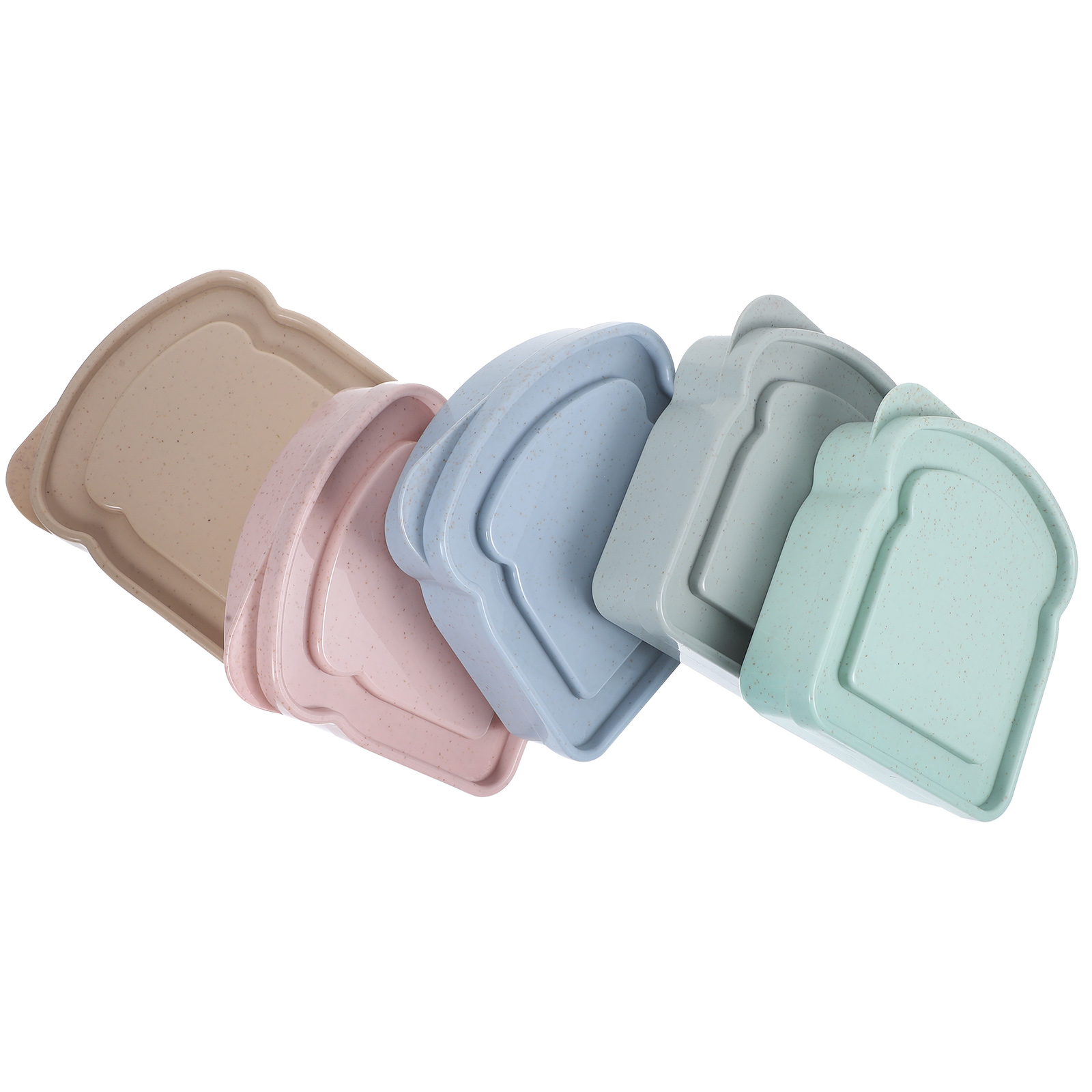 5 Pcs Toast Box Toast Shaped Sandwich Container Sandwich Containers for ...