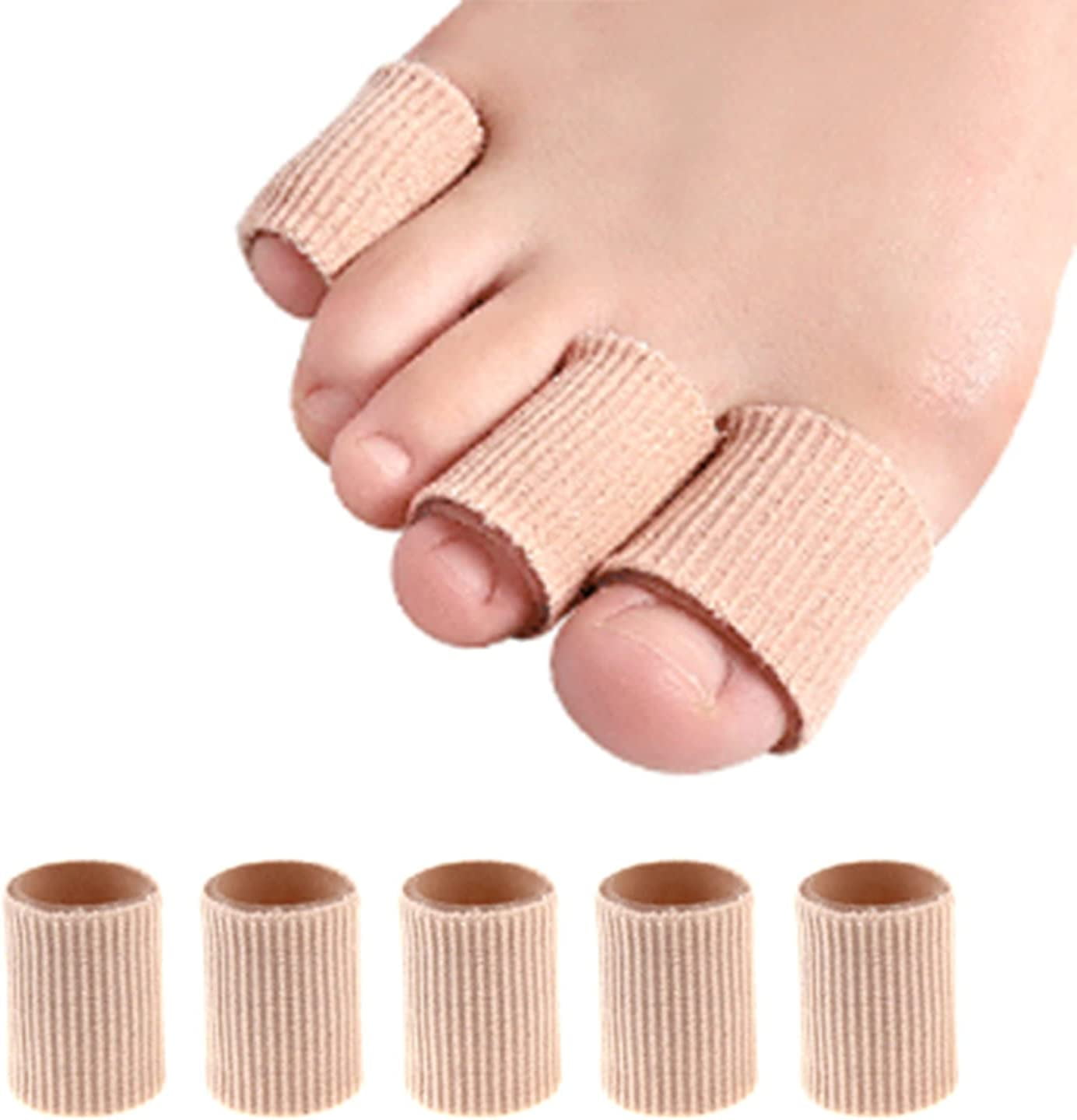 5 Pcs Toe Sleeves Toe Cushion Tube Gel Corn Protectors for Corns ...