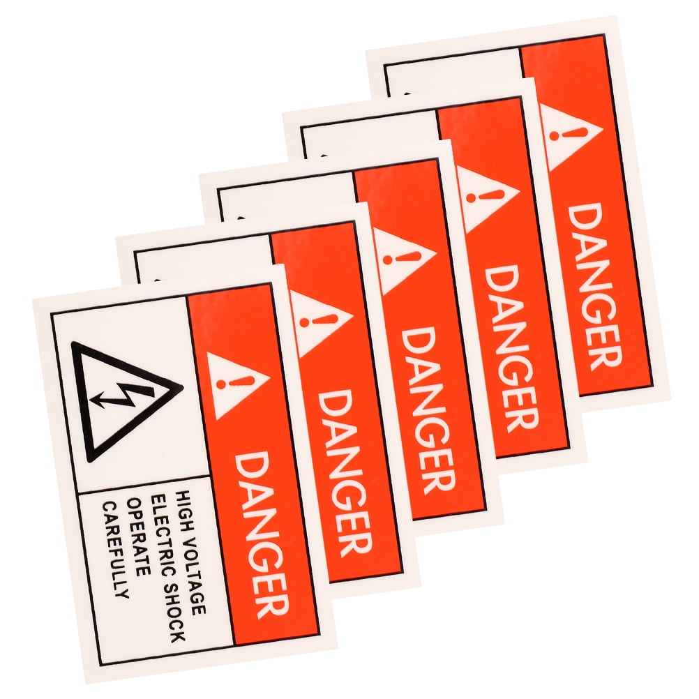 5 Pcs Touch Stickers Electricity Warning Labels Baby - Walmart.com