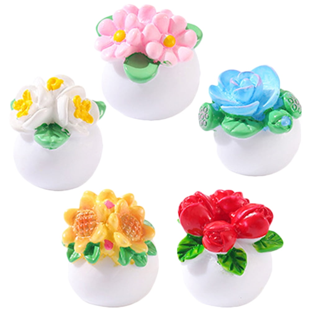 5 Pcs Toy Artificial Bonsai Tiny Bonsai Decor Garden Bonsai Model Decor ...