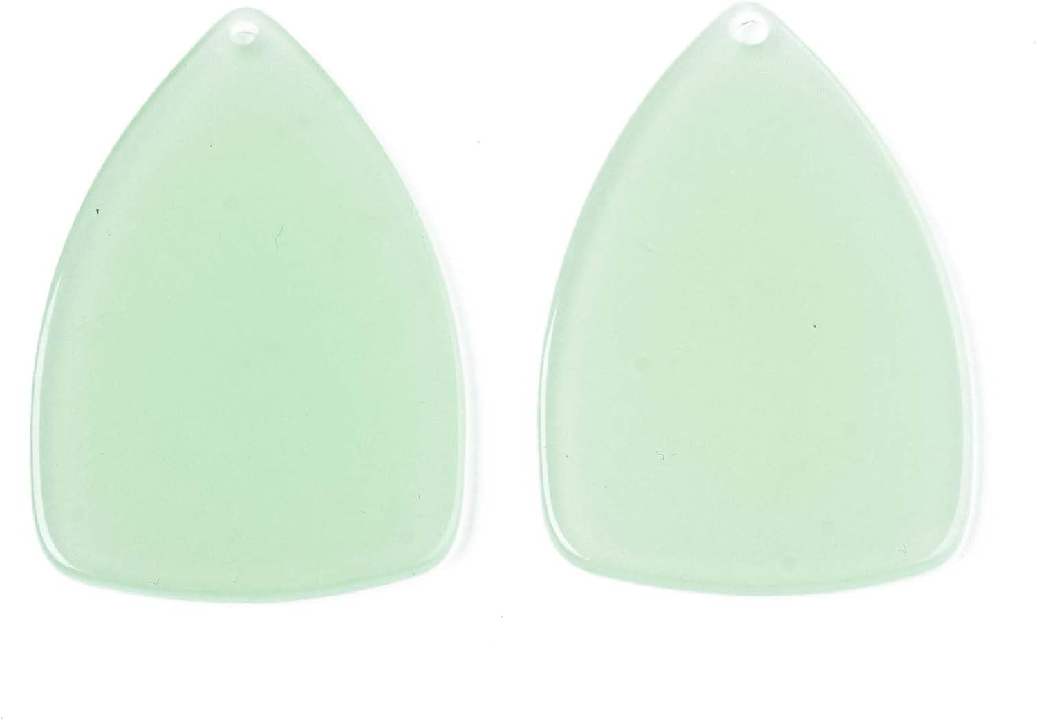 5 Pcs Translucent Cellulose Acetate(Resin) Pendants Solid Color ...