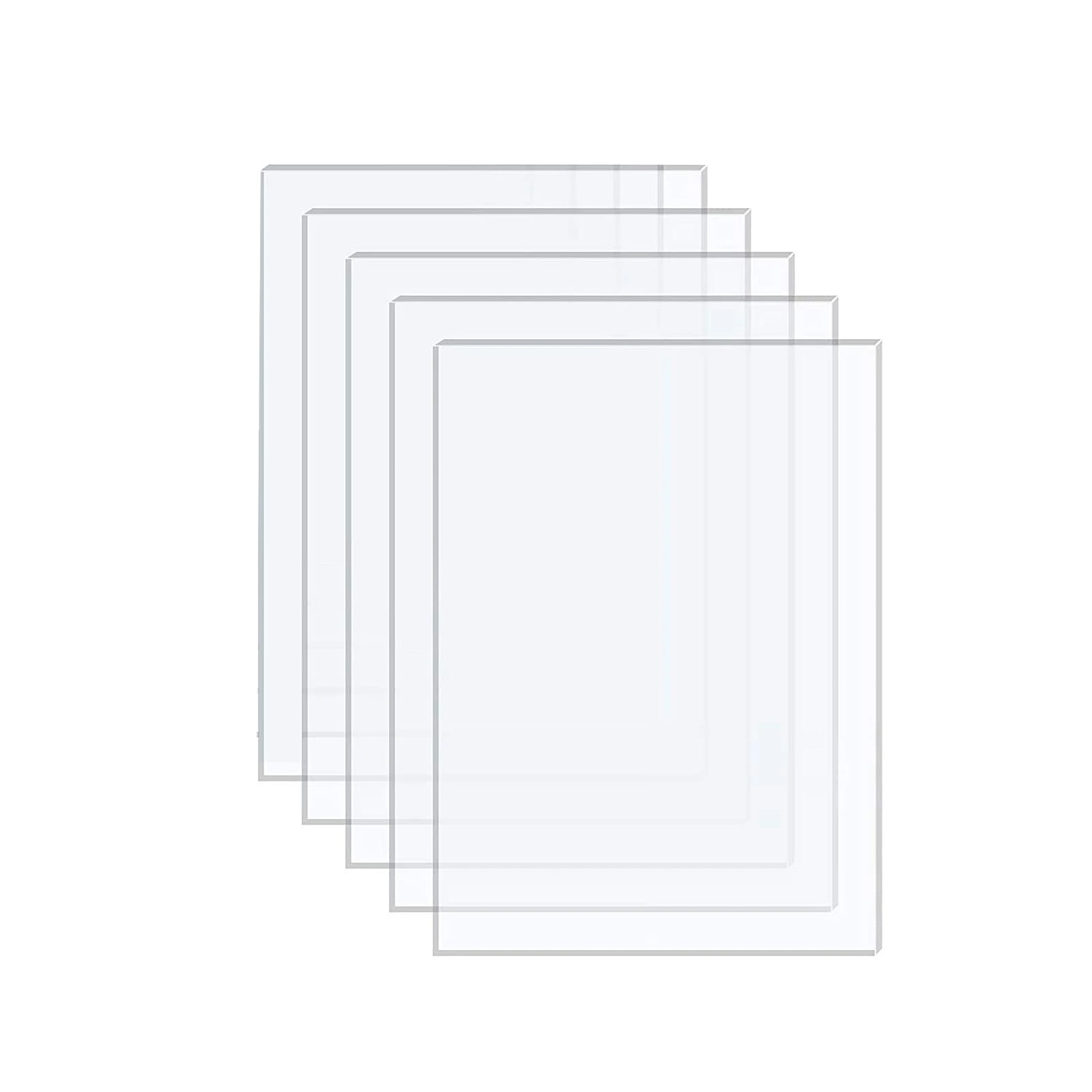 5 Pcs Transparent Acrylic Sheet 1mm Thick, Clear Board for DIY Projects ...