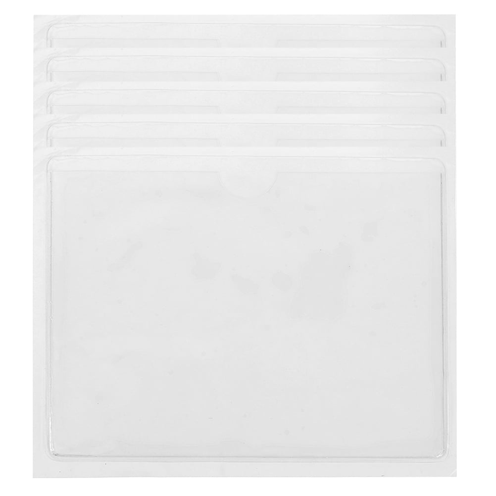 5 Pcs Transparent Adhesive Card Holder Business Cards Protective Cards ...