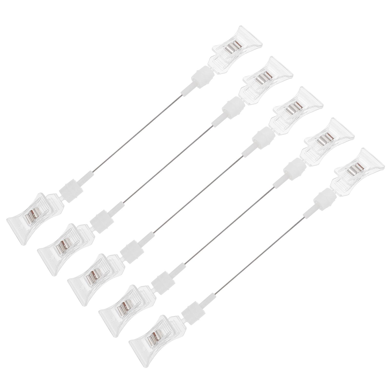 5 Pcs Transparent Crystal Clip Label Holder Merchandise Sign Display ...