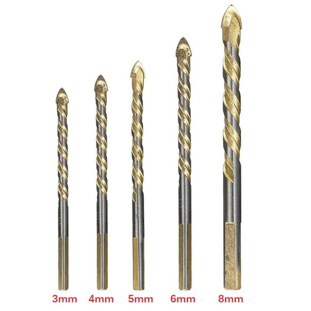5 Pcs Triangular Tungsten Carbide Hole Drill Bit for Concrete Glass ...
