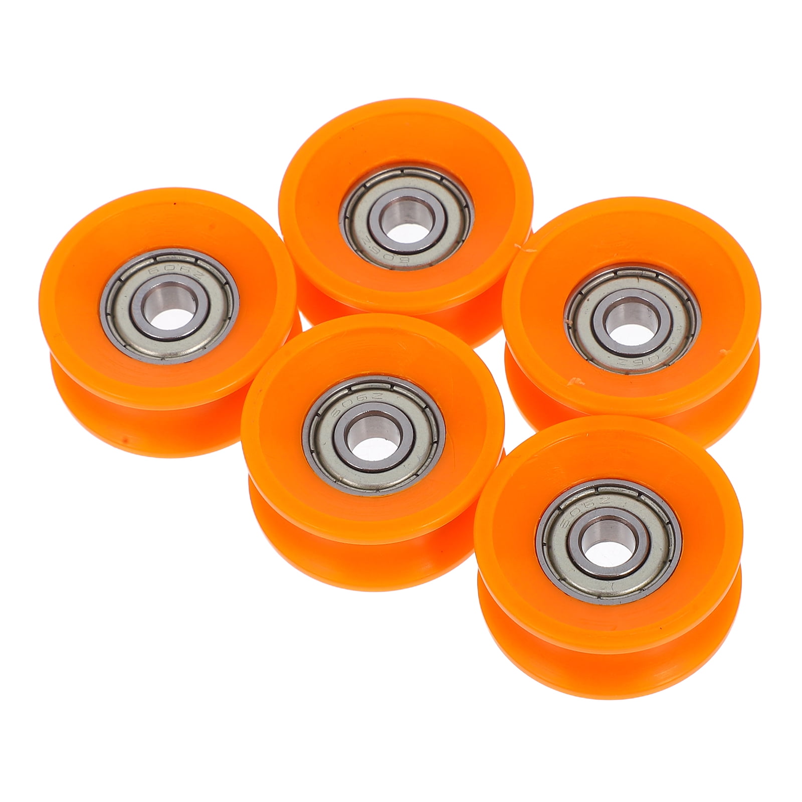 5 Pcs U-Groove Nylon Guide Pulley Wheel With Steel Bearings Roller ...