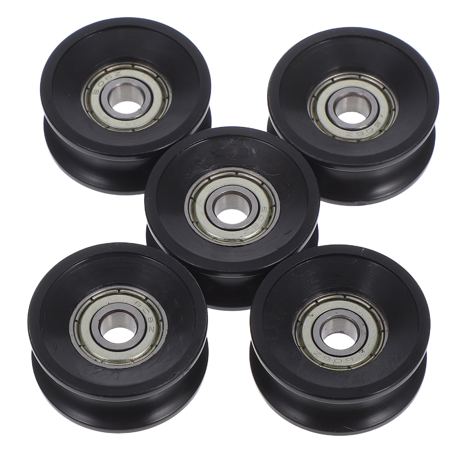 5 Pcs U Groove Pulley Wheel U- Guide Pulley Rolling Bearing Roller ...