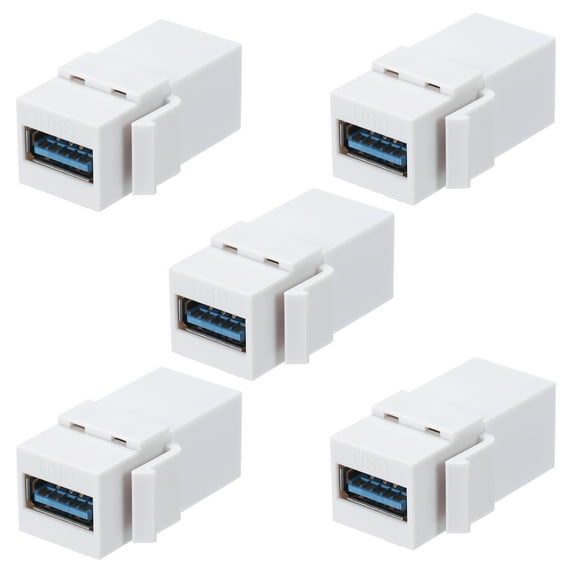 5 Pcs USB 3.0 Key-stone Jack Inserts,USB Female to Female Adapter ...