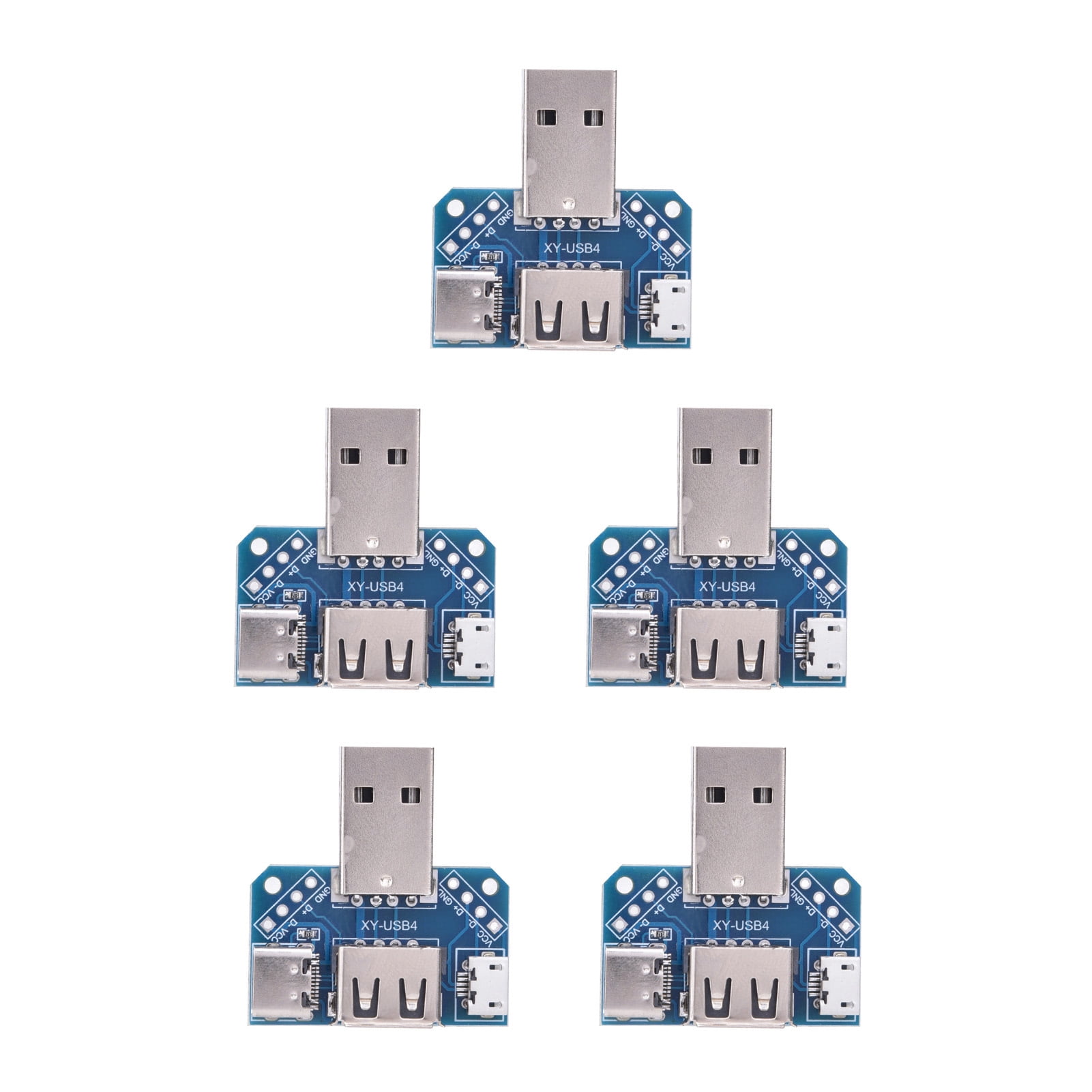 Neyseki 5 Pcs USB Adapter Plate Male USB to Female TypeC 4P 2.54mm ...