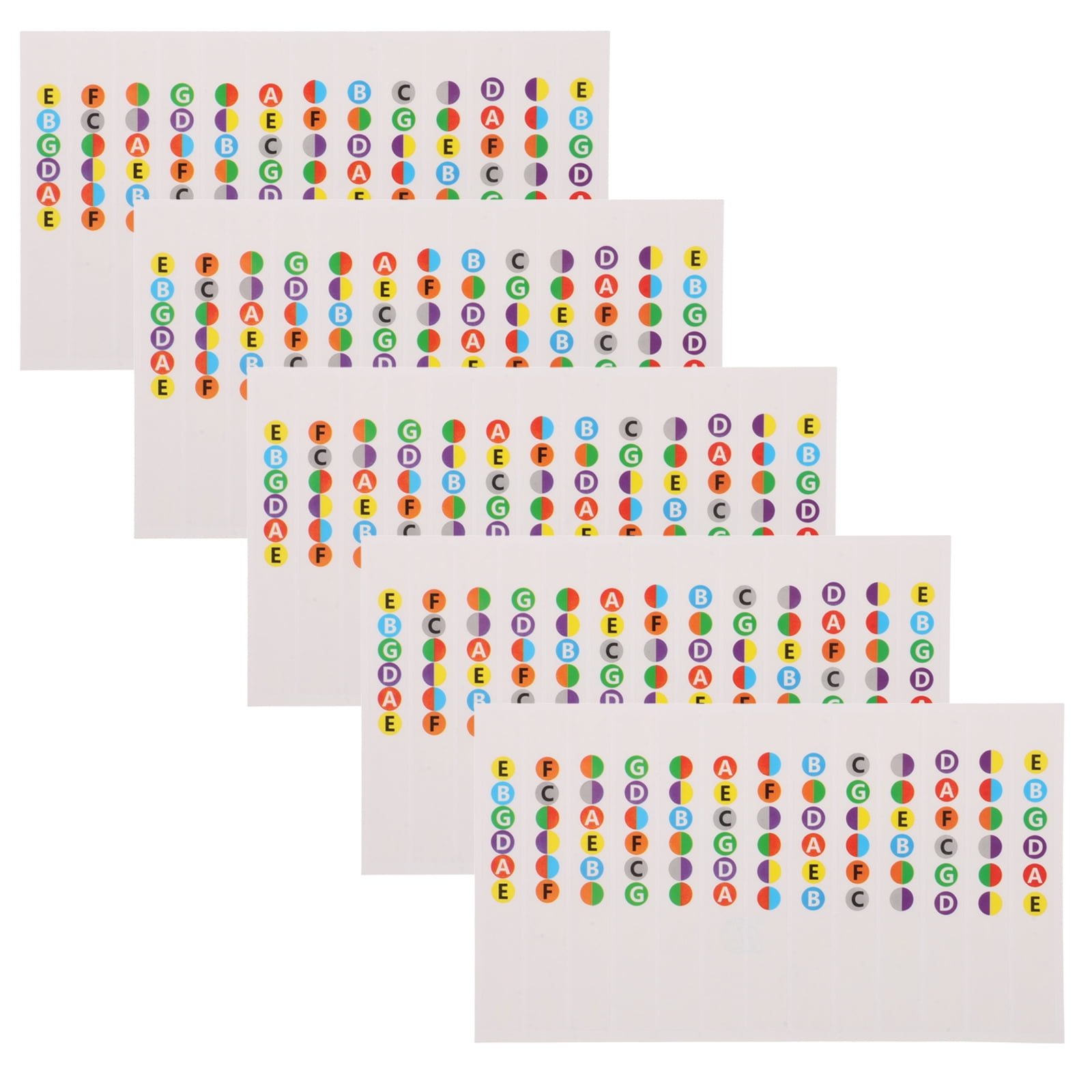 5 Pcs Ukulele Stickers Violin Finger Guide Guitar Chords Fretboard ...