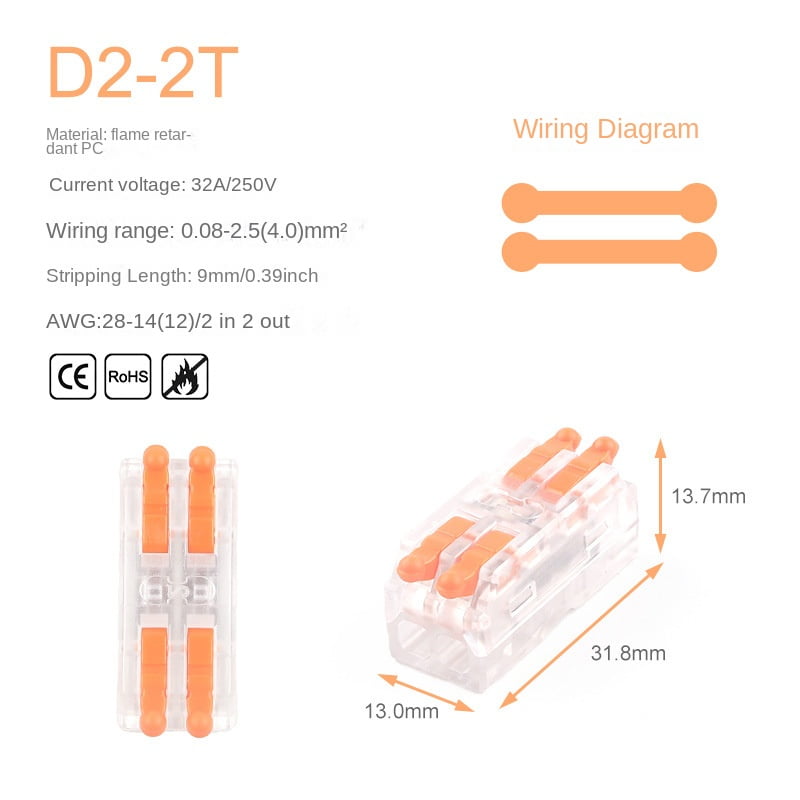 5 Pcs Universal Compact Wire Connector Splitter Quick Cable Glands for ...