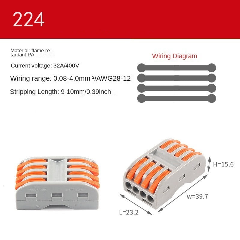 5 Pcs Universal Compact Wire Connector Splitter Quick Cable Glands for ...